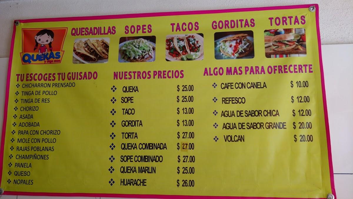Menu at Las Quekas Y Algo Mas Portales restaurant, Puerto Vallarta