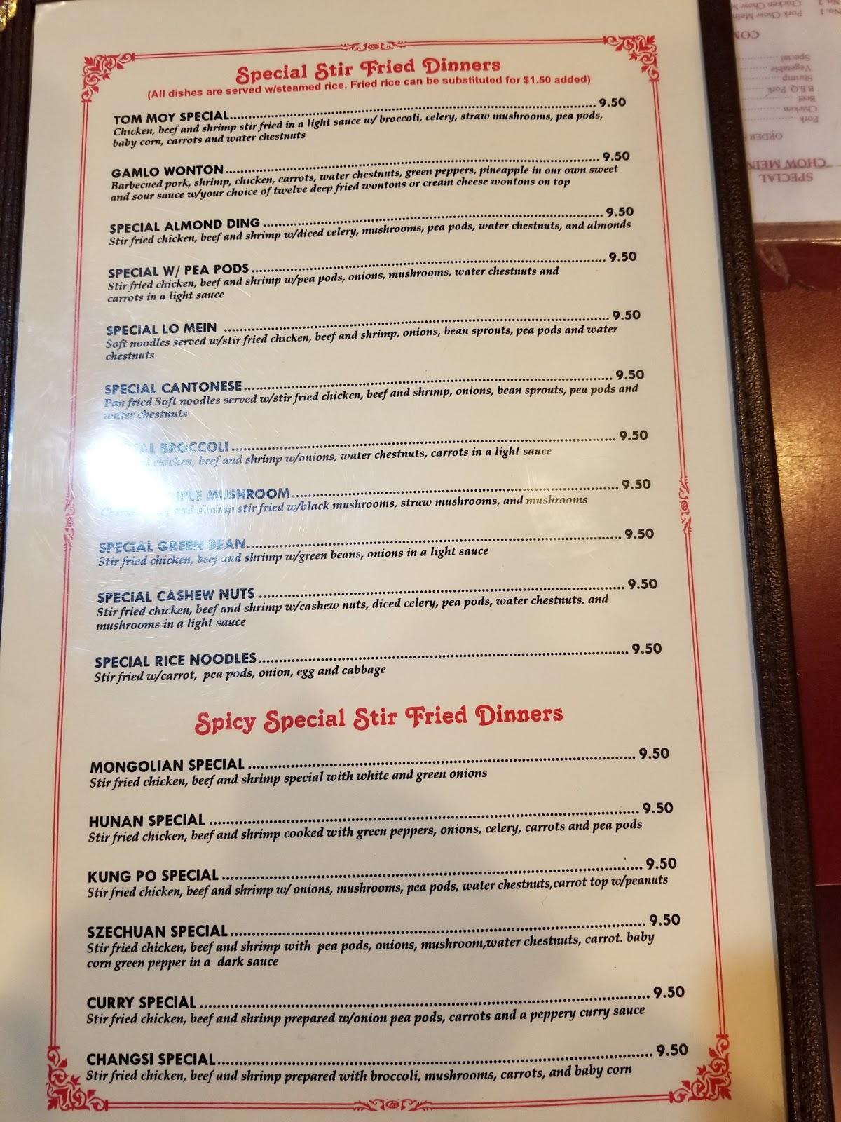 Menu at Tom Moy Cafe, Cottage Grove, 80th St S # 101