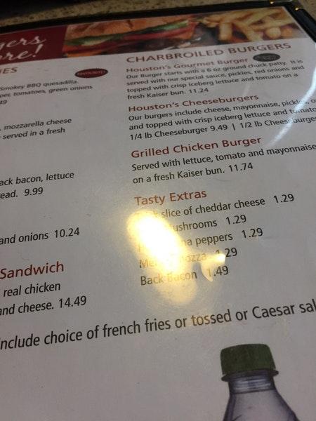 Menu at Houston Pizza pizzeria, Regina, 919 Albert St Unit B