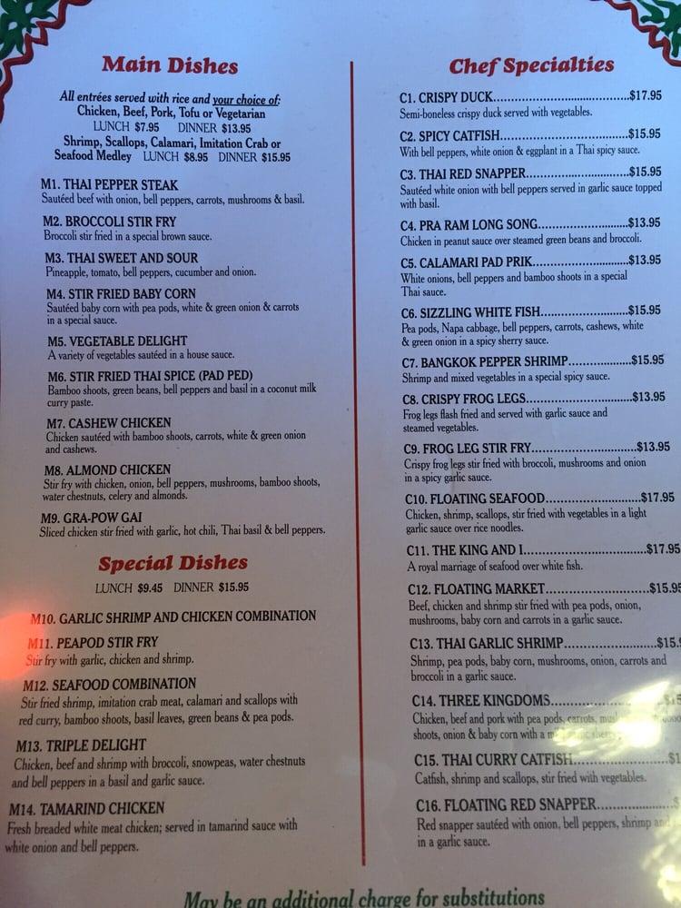Menu at Bangkok Peppers desserts, Grand Blanc, E Hill Rd