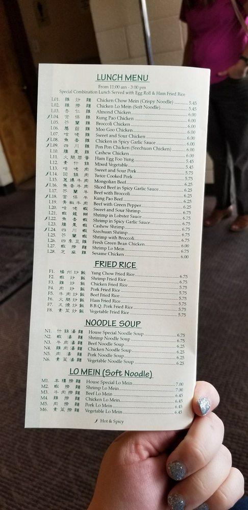 Menu at Dragon Restaurant, Ogden