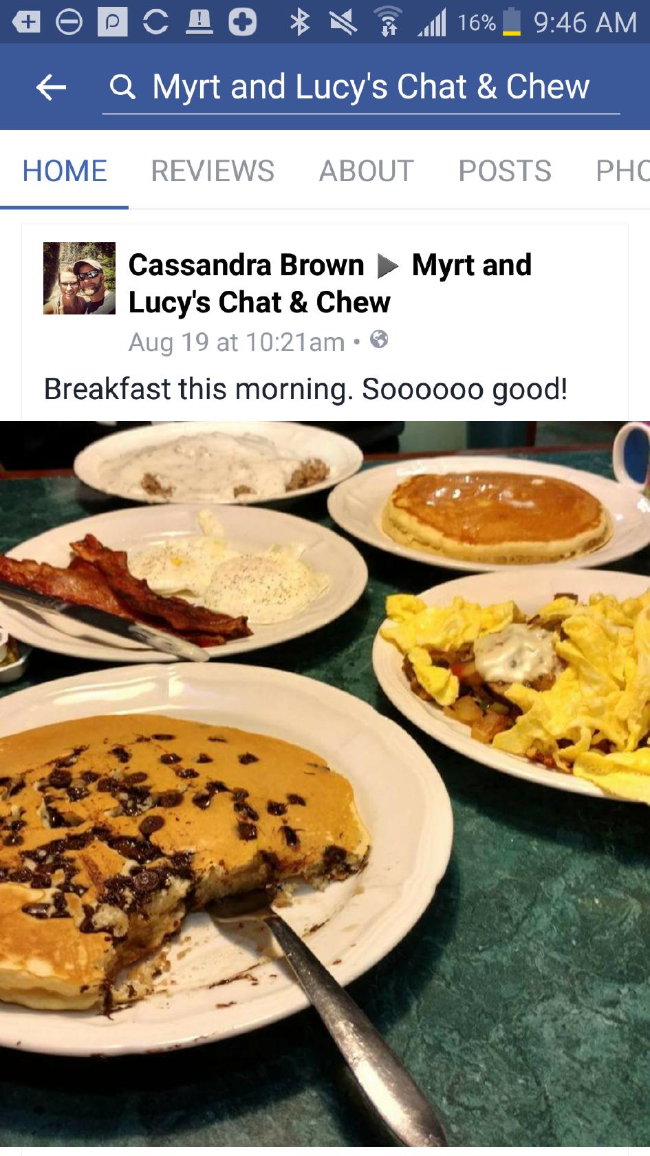 Menu at Myrt and Lucy's Chat & Chew Family Restaurant, Wisconsin Dells