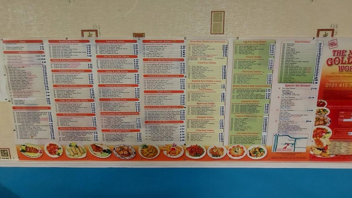 Menu at NEW Golden Wok, Washington