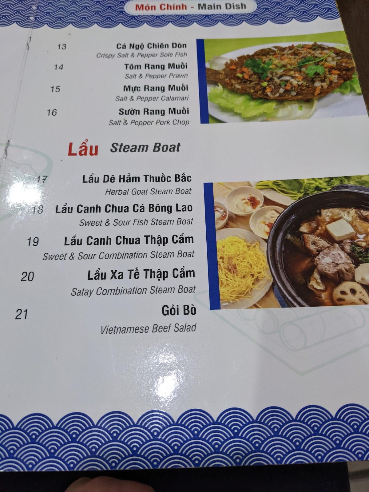 Menu at Phở Chú Hà restaurant, Inala