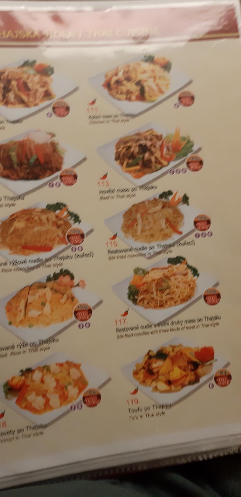 Menu at Rainbow Restaurant 彩虹饭店, Prague