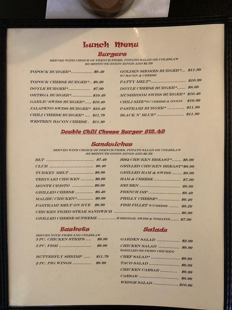 Menu at Silver Dollar Chuck Wagon pub & bar, Topock