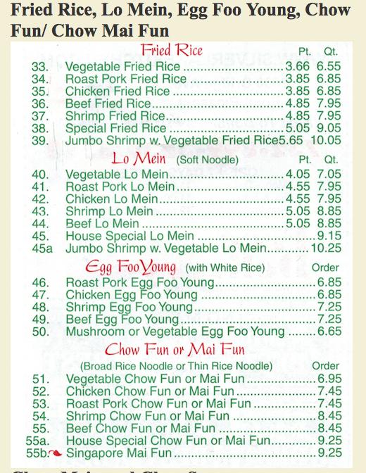 Menu at Silver Lake Kitchen restaurant, Point Pleasant