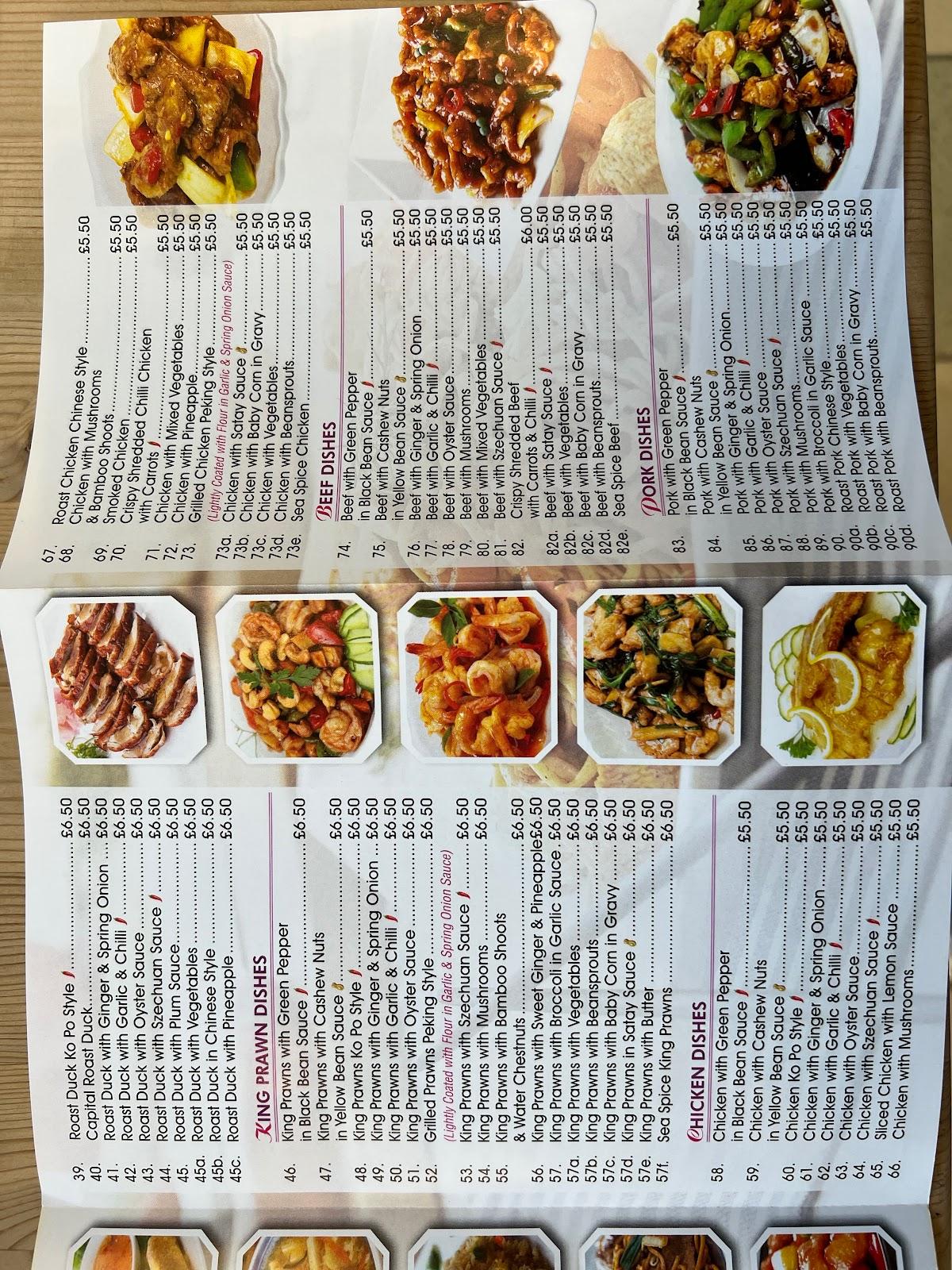 Menu at Golden Palace fast food, Dorking