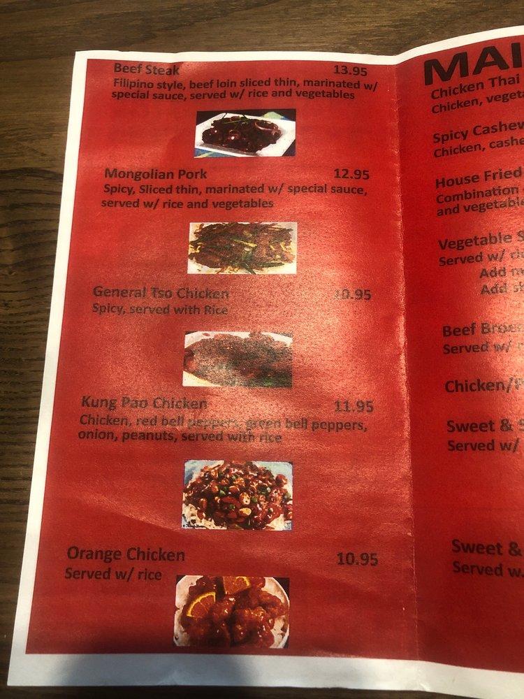 Menu at Pinoy Oriental Restaurant, Eureka