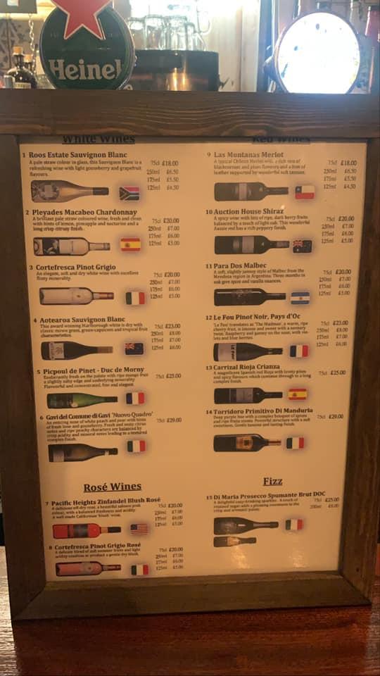 Menu at The Prince Albert pub & bar, Whitstable