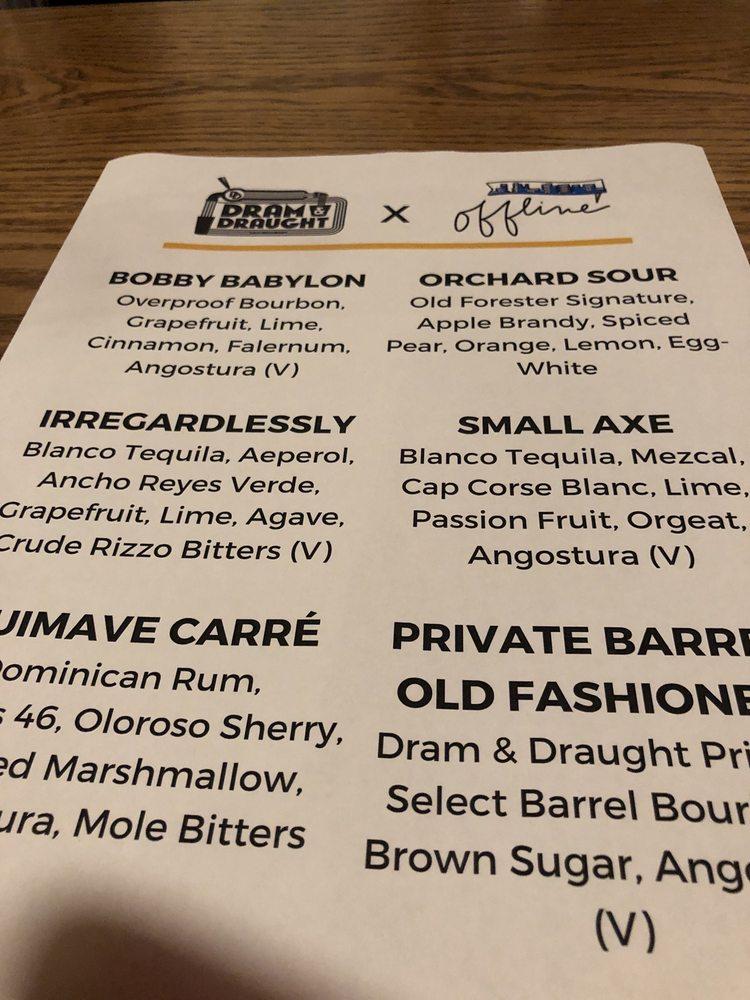 Menu at Dram & Draught pub & bar, Cary