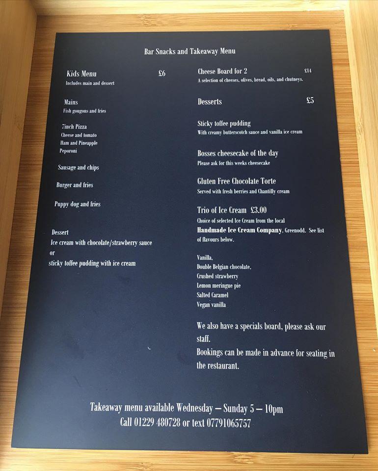 Menu at Kings Arms pub & bar, Ulverston, 35 King St