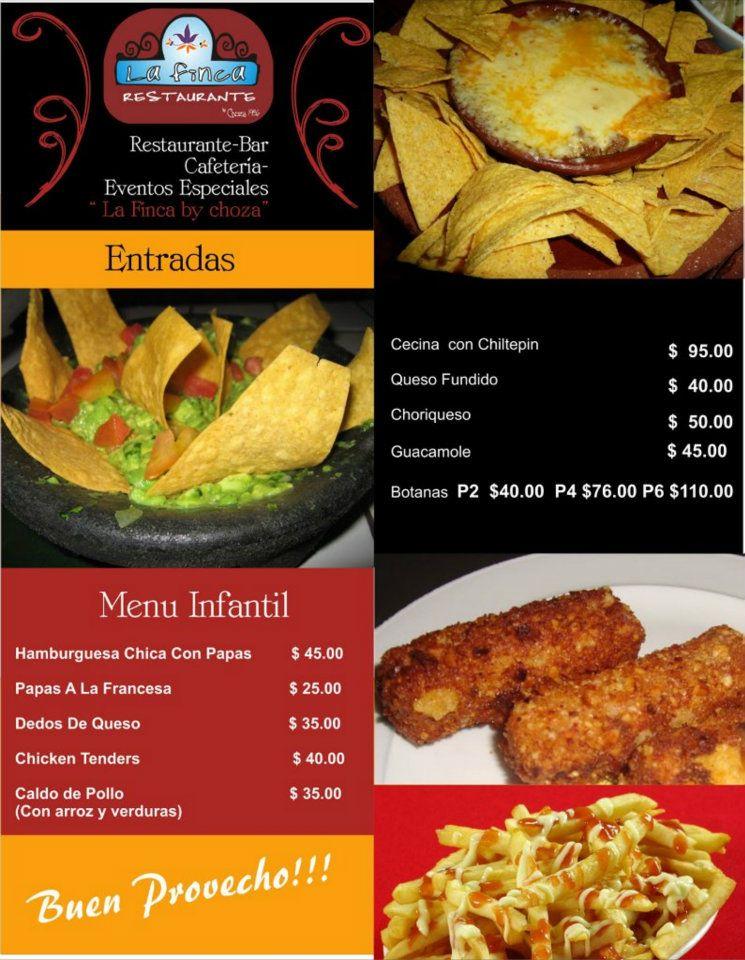 Menu at La finca by Choza restaurant, Palma Grande