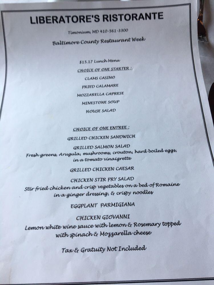Menu at Liquid Lib's pub & bar, Lutherville-Timonium