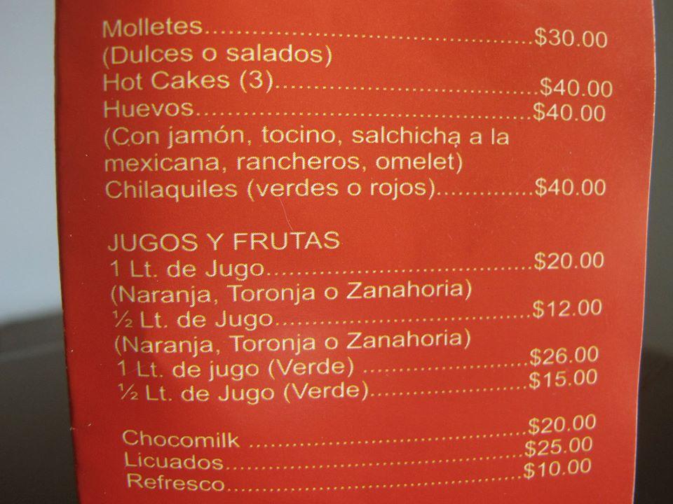 Menu at Lonches y Abarrotes Don Jorge, Zapopan