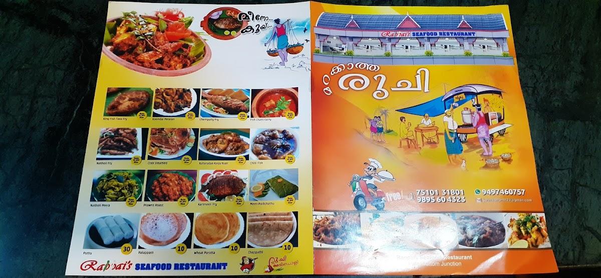 Menu at Rappai's Restaurant, Kochi, +W8Q