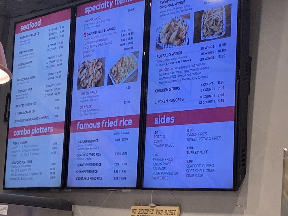 Menu at Swamp City restaurant, Houston, 300 W Little York Rd