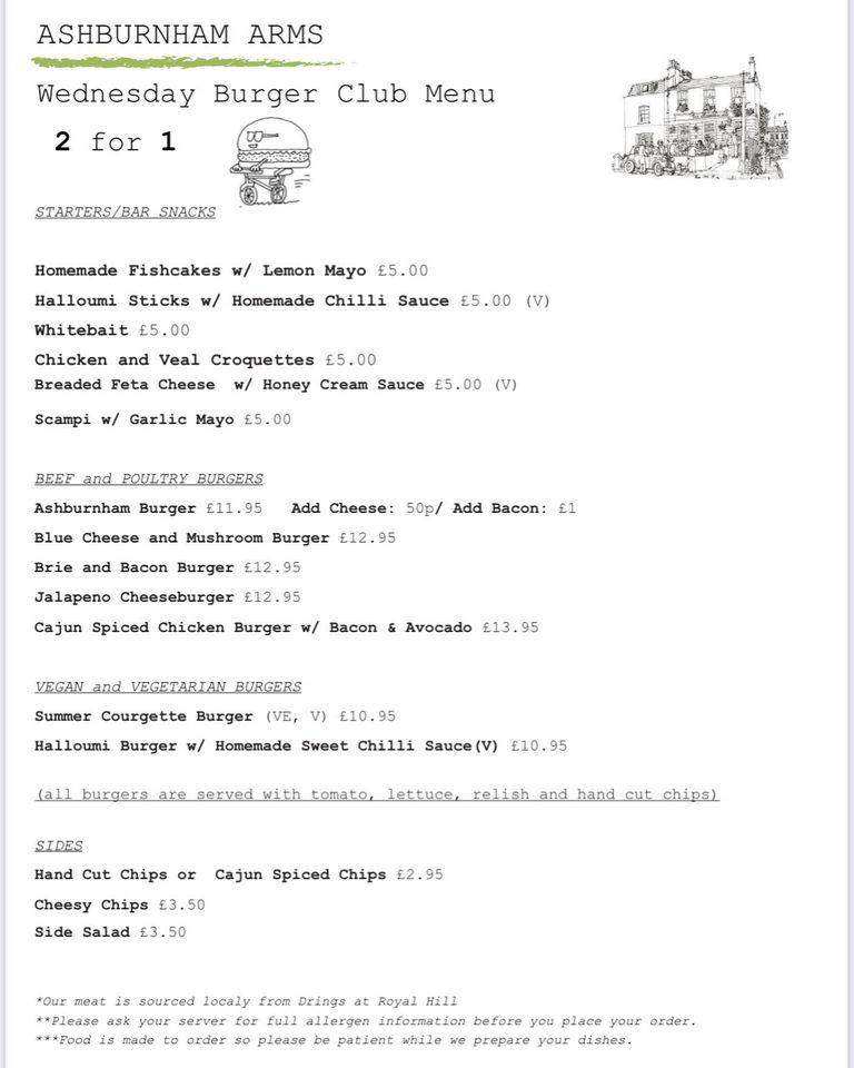 Menu at Ashburnham Arms pub & bar, London
