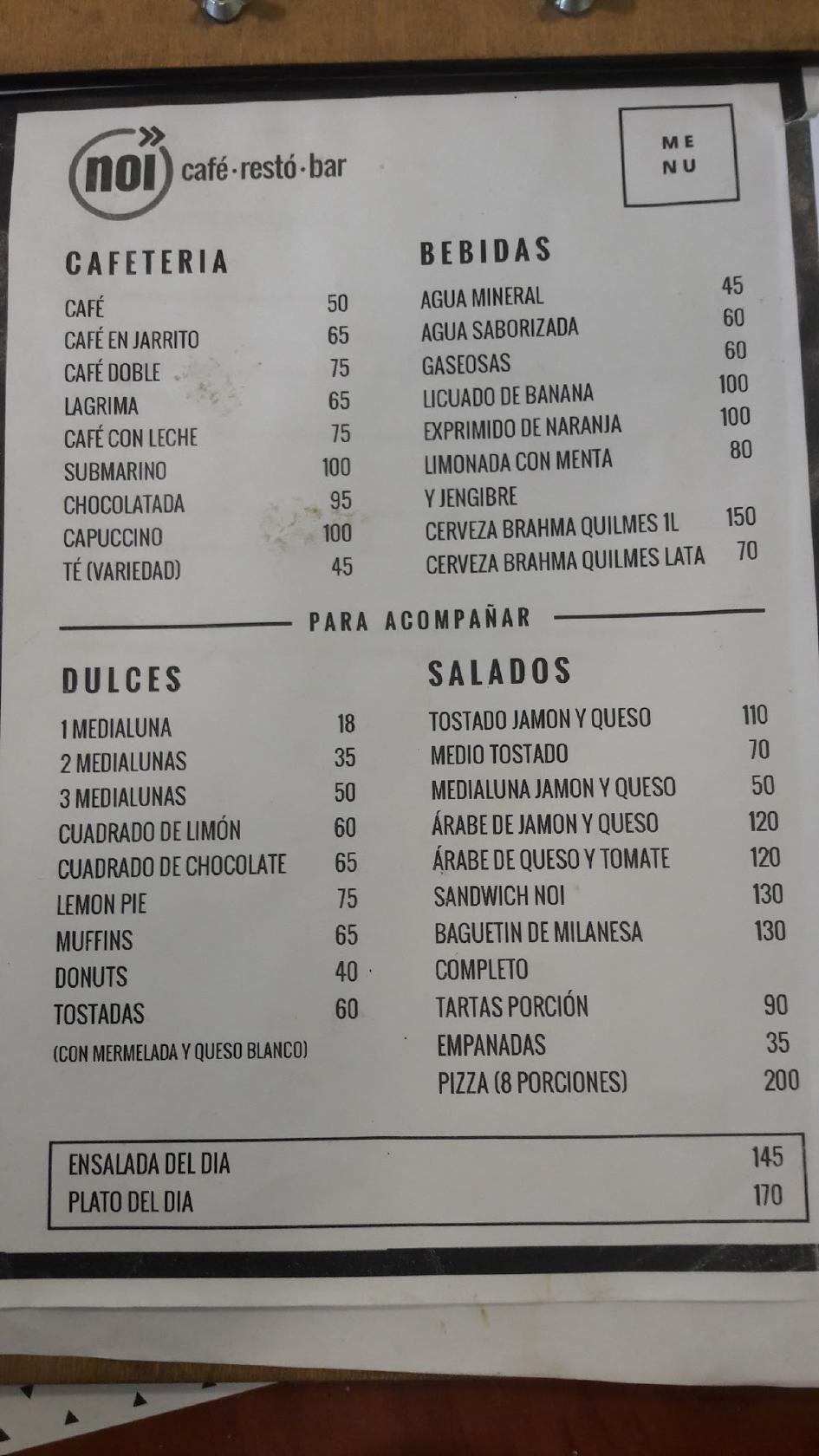 Menu at Aristeo Cafe & Deli, Avellaneda