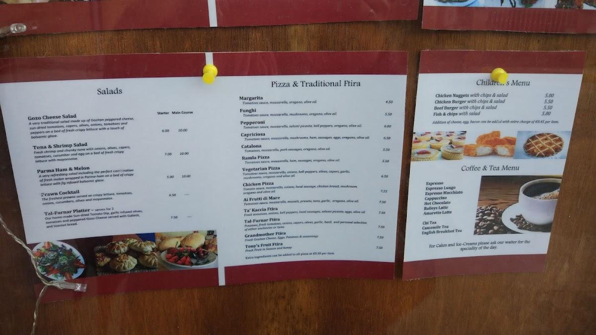 Menu at Tal-Furnar Restaurant, Xagħra
