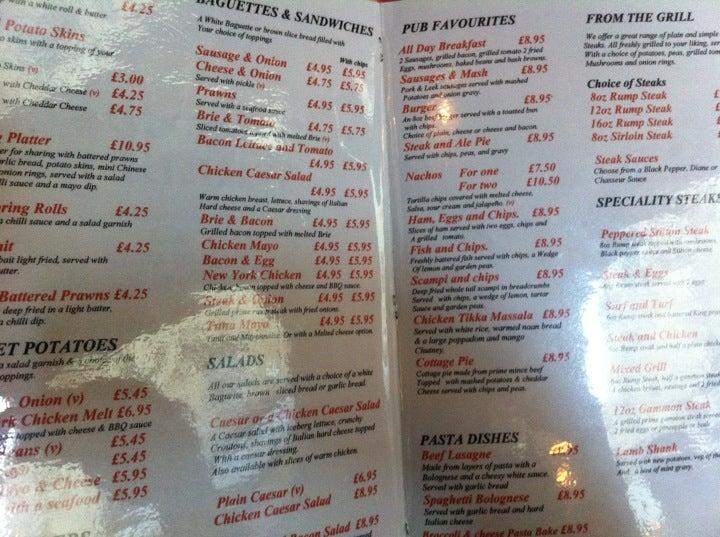Menu at The Sam Weller's pub & bar, Bath