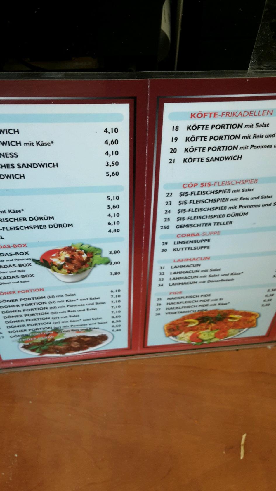 Carta del restaurante Arkadaş Kebap, Augsburgo, Maximilianstraße 64