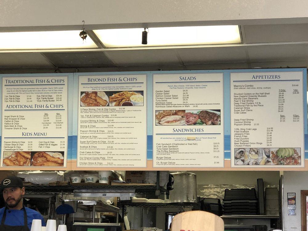 Menu at Hook Line & Sinker Seafood restaurant, Oxnard