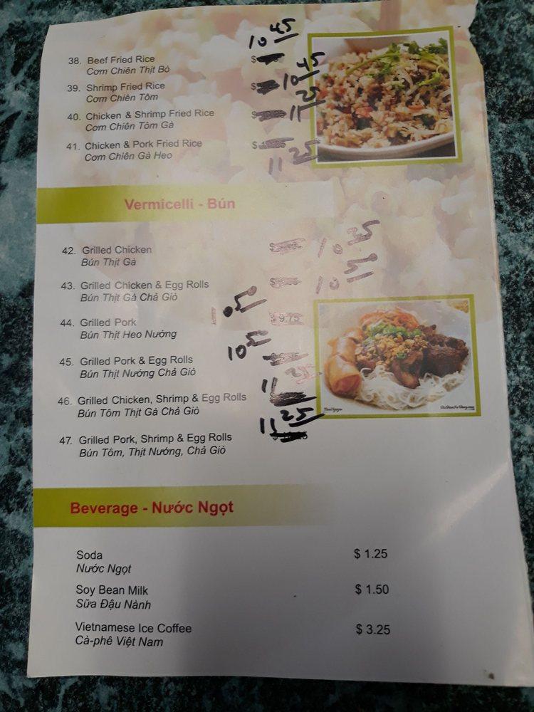 Menu at Pho Ly restaurant, Bellingham, 4151 Meridian St # 113