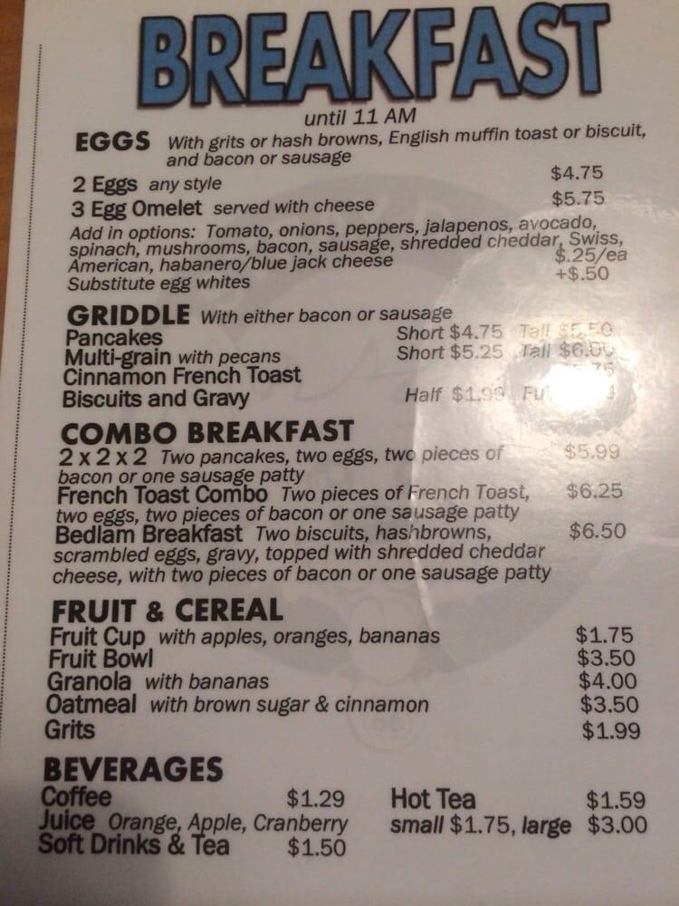 Menu at Stray Dog Cafe, Bethany