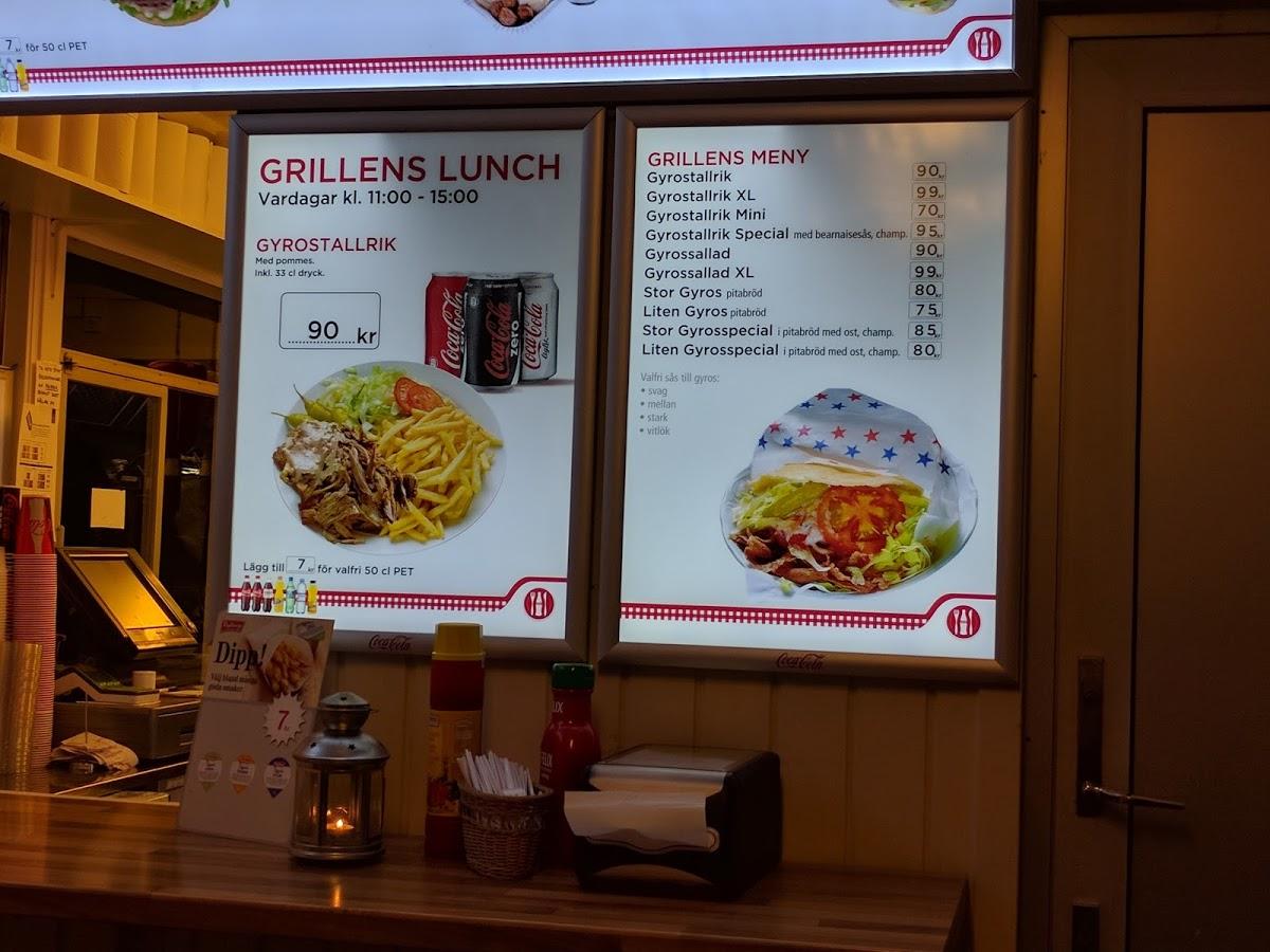 Menu at Kalmar Grillen HB restaurant, Kalmar, Erik Dahlbergs väg 7A