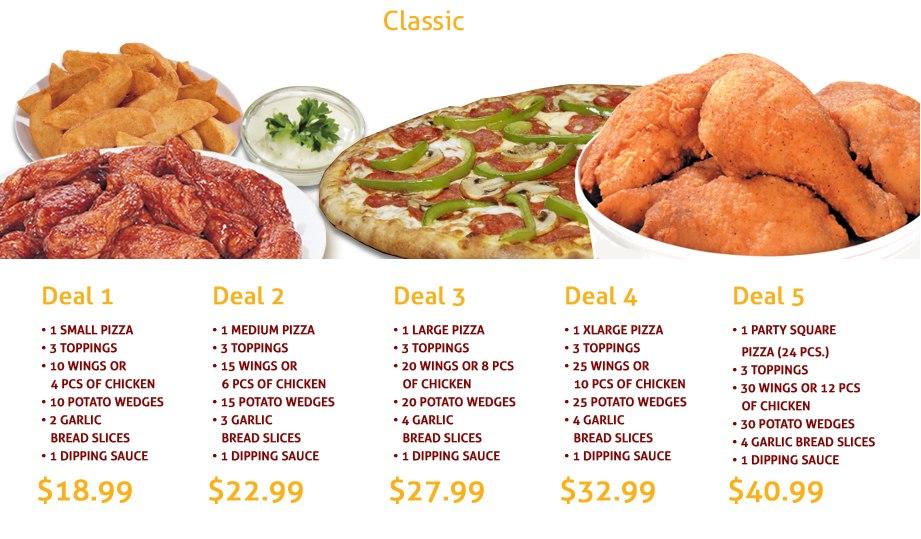 Menu at Double Double Pizza & Chicken pizzeria, Oshawa, Simcoe St N