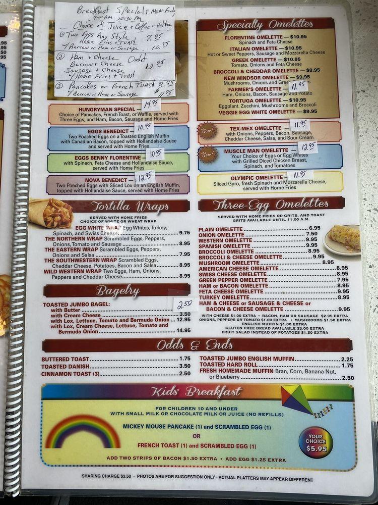 Menu at Coach Diner restaurant, New Windsor
