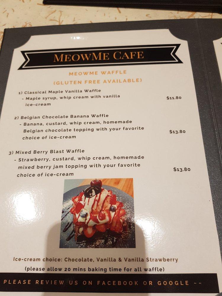 Menu at MeowMe Cat Cafe, Parkside