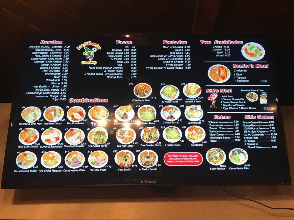 Menu at Los Jilberto's Taco Shop Borrego Springs restaurant, Borrego ...