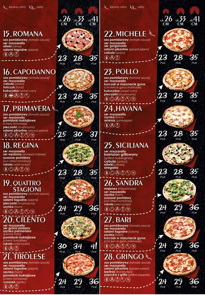 Menu at Pizzeria Cilento EXPRESS, Rzeszow, Ignacego Łukasiewicza 43b