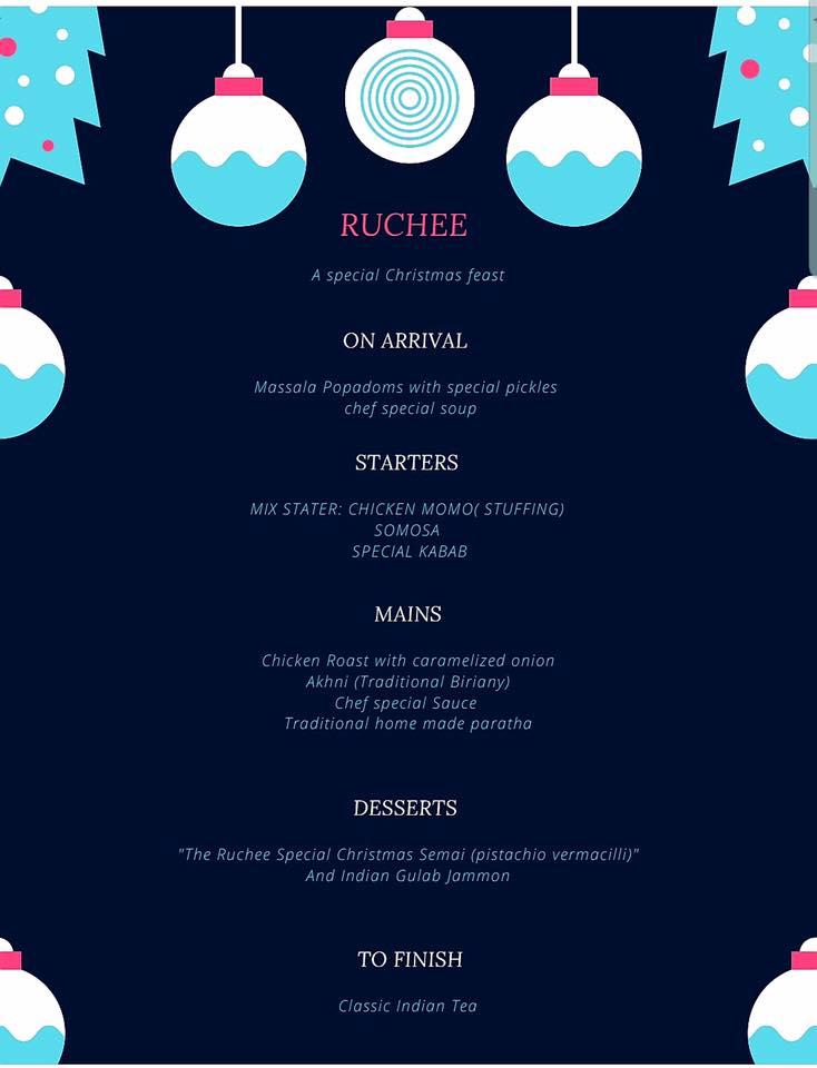 Menu at Ruchee Restaurant settle, Settle