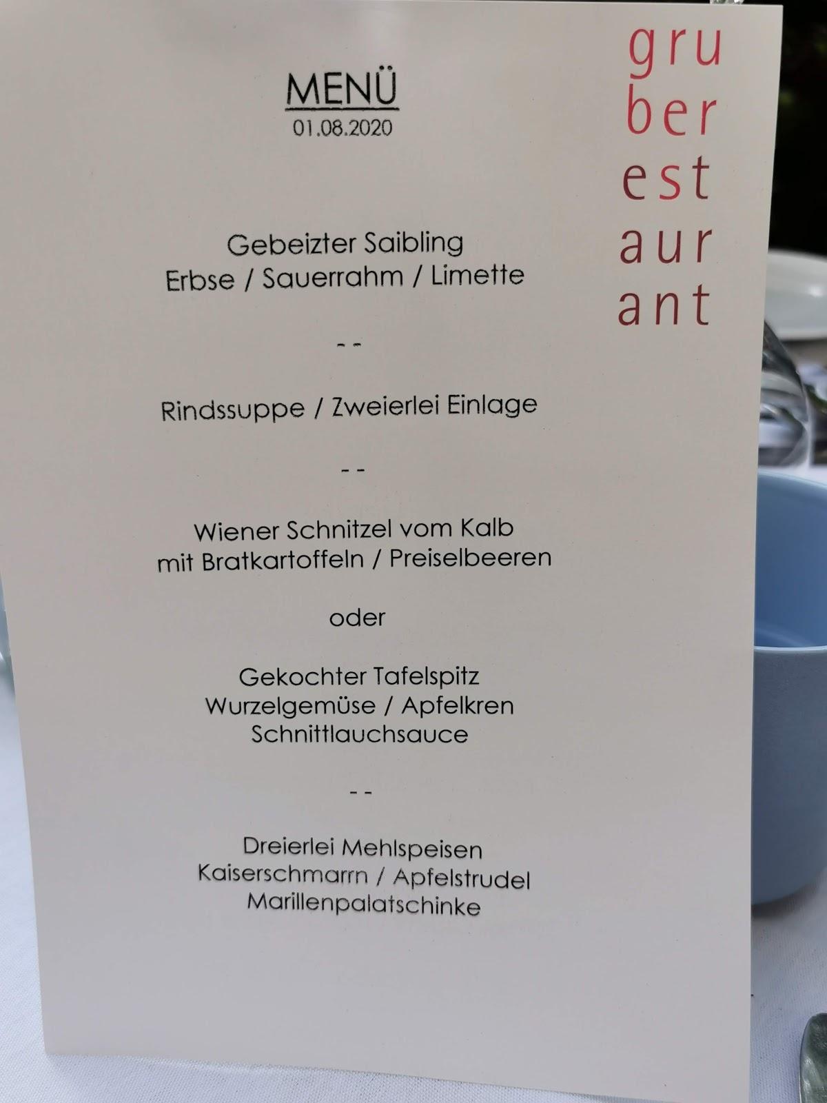 Speisekarte von Gruber's Restaurant, Köln, Clever Straße 32