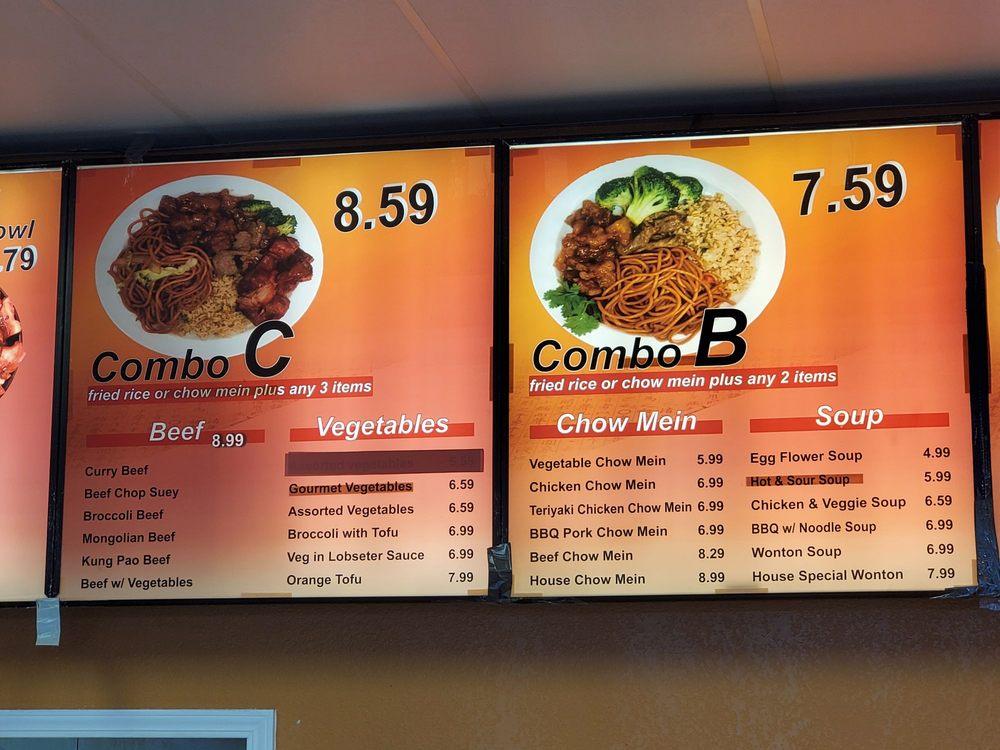 Carta de comida rápida Chang An Express, Hemet