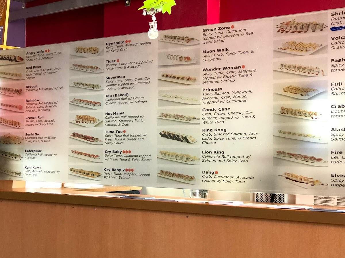 Menu at Sushi Go restaurant, Flower Mound