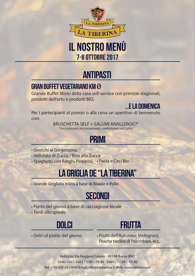 Menu da La Tiberina ristorante, Roma