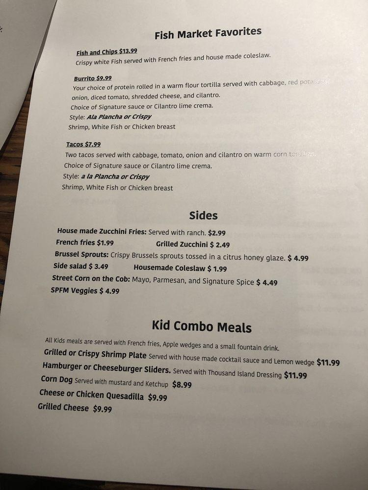 Menu at San Pedro Fish Market - Long Beach restaurant, Long Beach