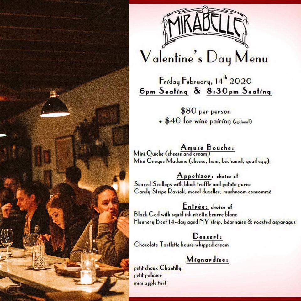 Menu at Mirabelle pub & bar, Los Angeles, Burbank Blvd