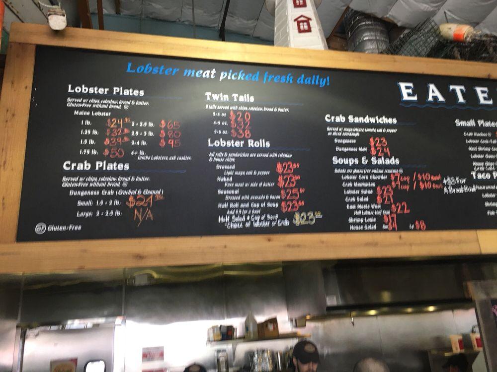 Menu at New England Lobster Market & Eatery restaurant, Burlingame, 824 ...