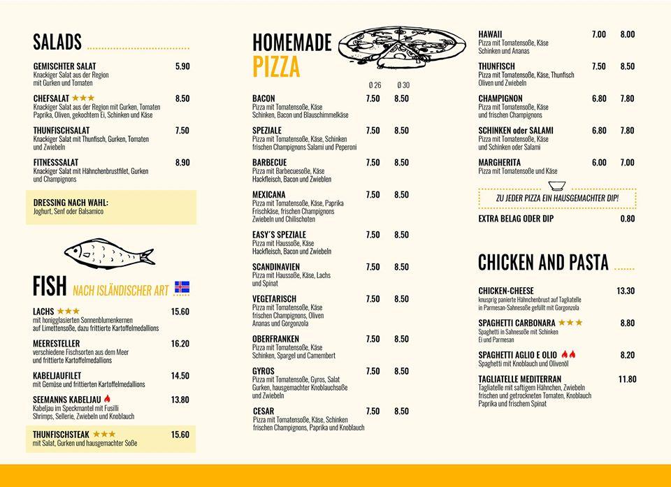 Speisekarte von Nordlicht - icelandic restaurant, Hollfeld