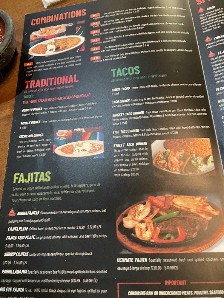 Menu at Los Hermanos Mexican Restaurant, Forney