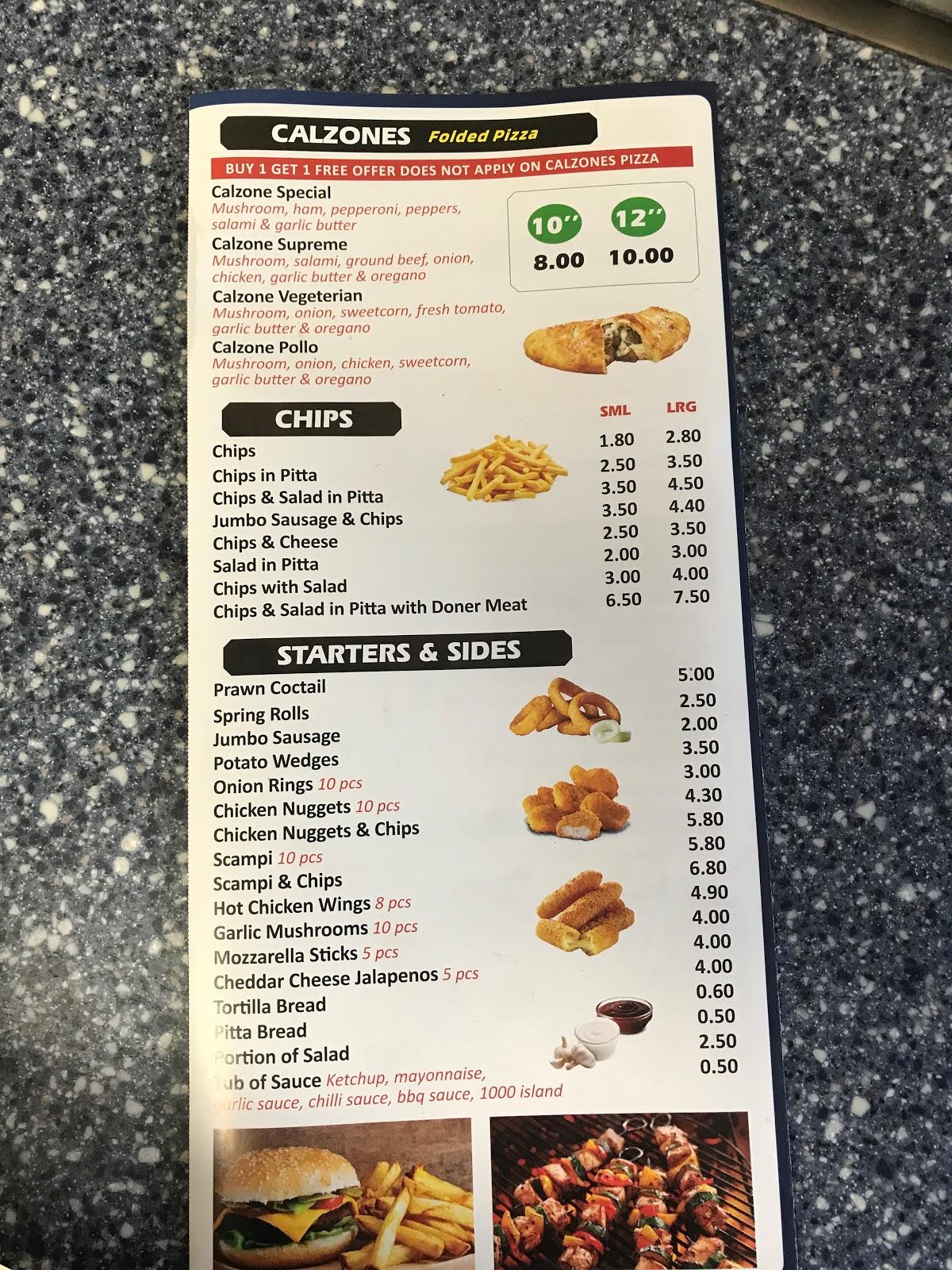 Menu at Earls Barton Pizza. Kebab/ burgers, Northampton