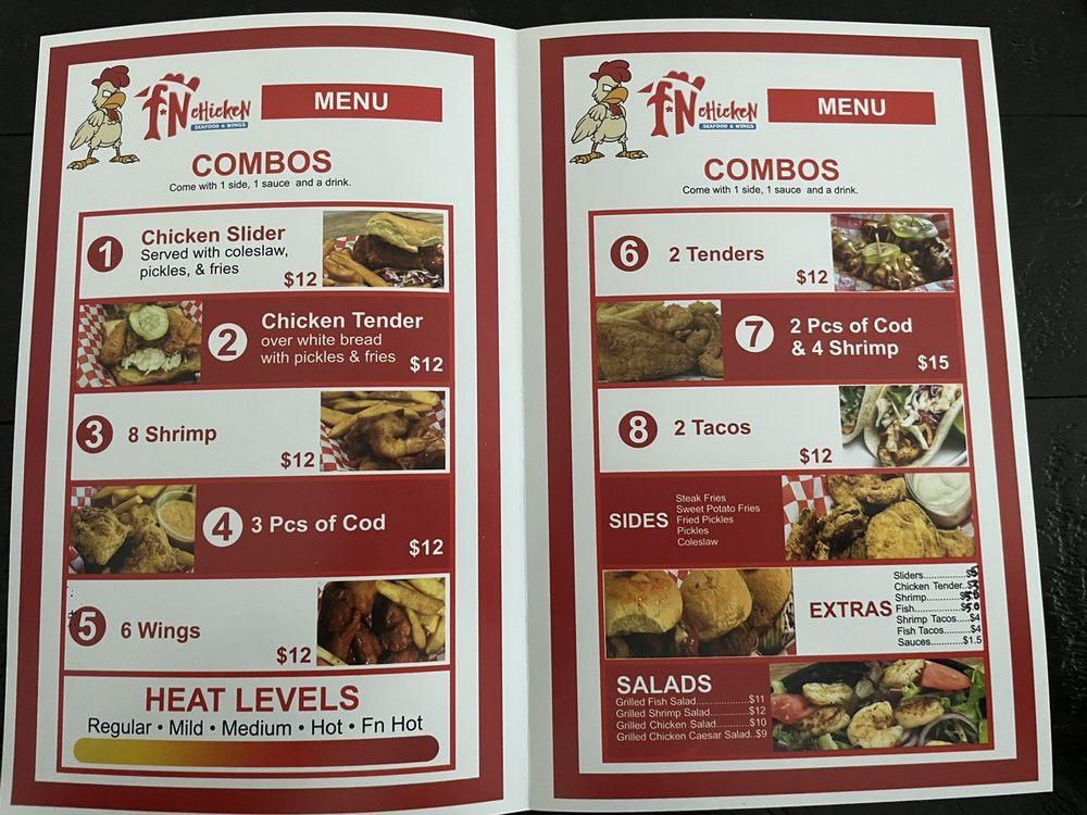 Menu at FN Chicken restaurant, Bakersfield