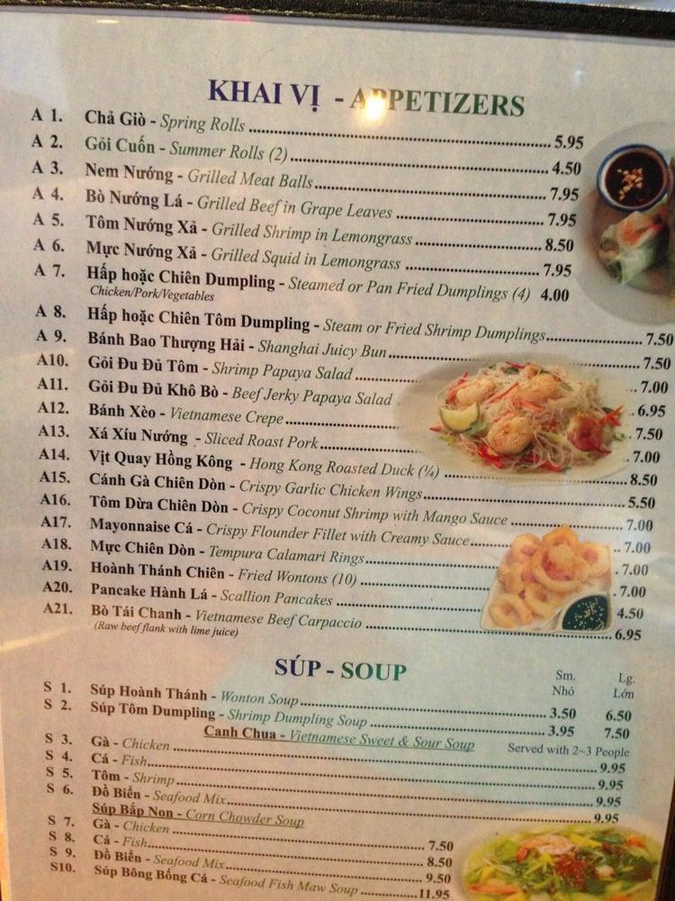 Menu at Asian Legend Vietnamese Cuisine restaurant, Lansdale, 844 W Main St