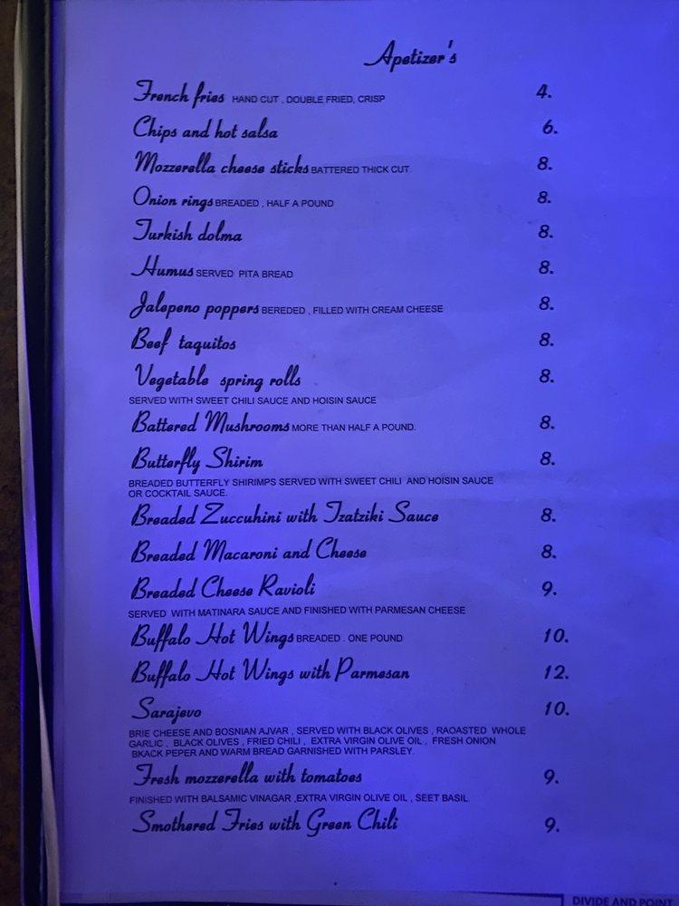 Menu at Aspen Lodge Bar & Grill, Westminster