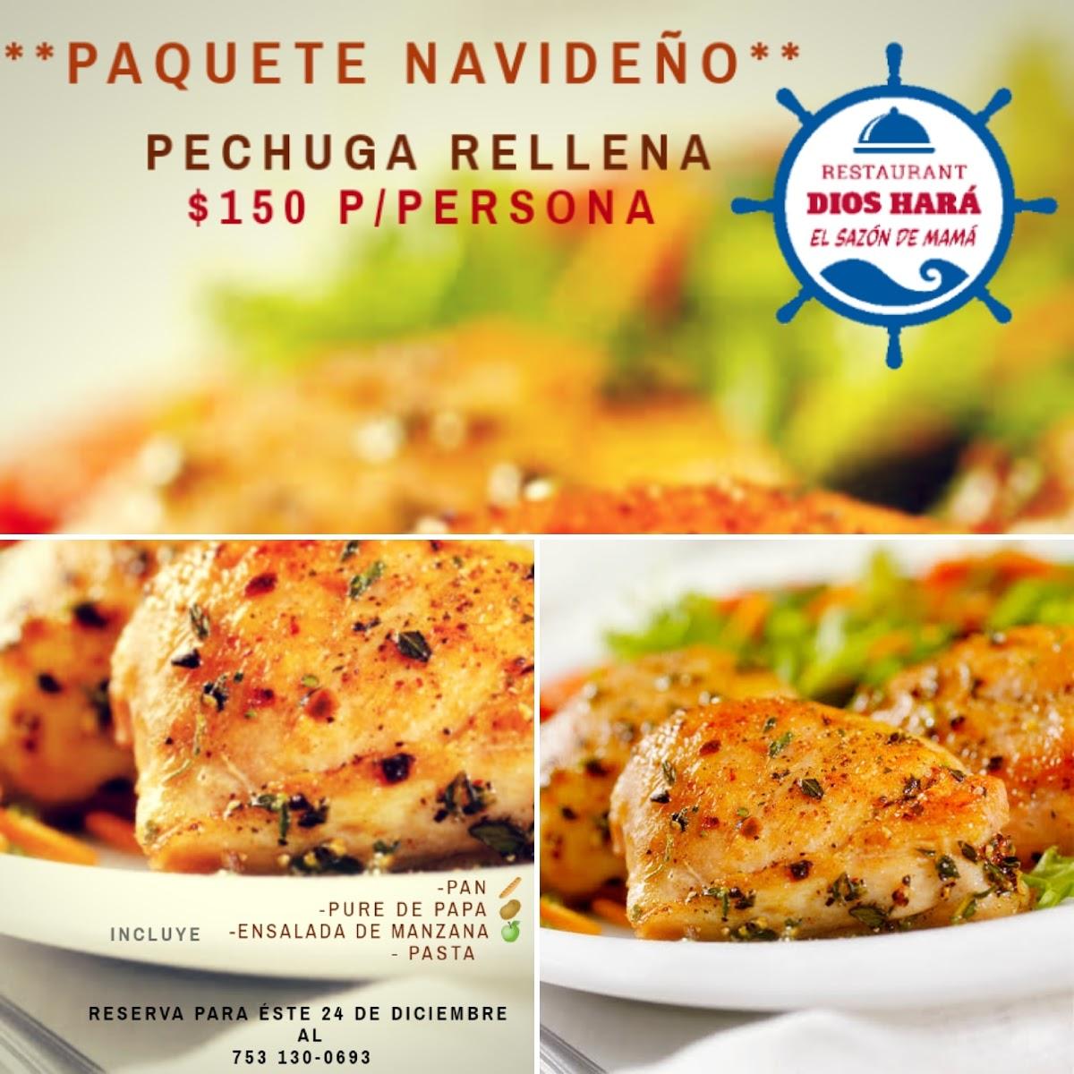 Carta del restaurante Dios Hará El Sazón del Mamá, Lázaro Cárdenas